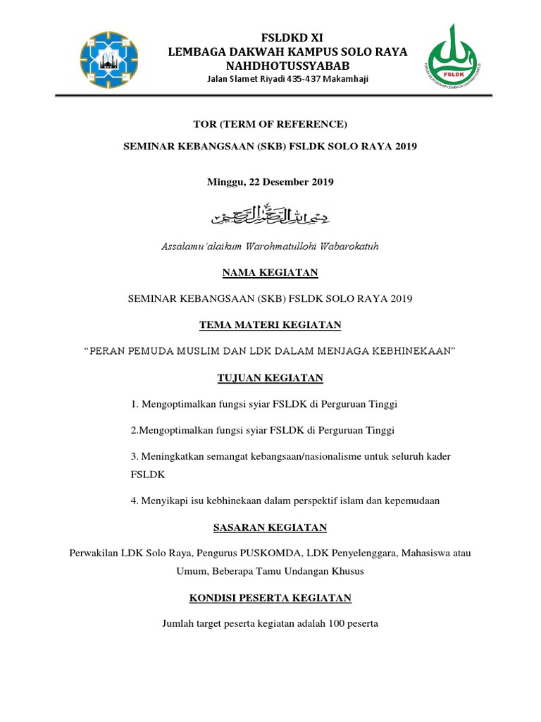 (Revised) TOR PEMBICARA | PDF