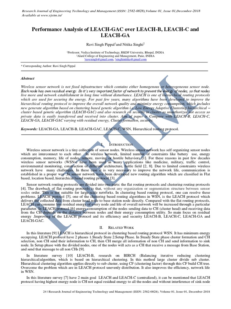 Performance Analysis Of Leach Gac Over Leach B Leach C And Leach Ga Pdf Pdf Genetic