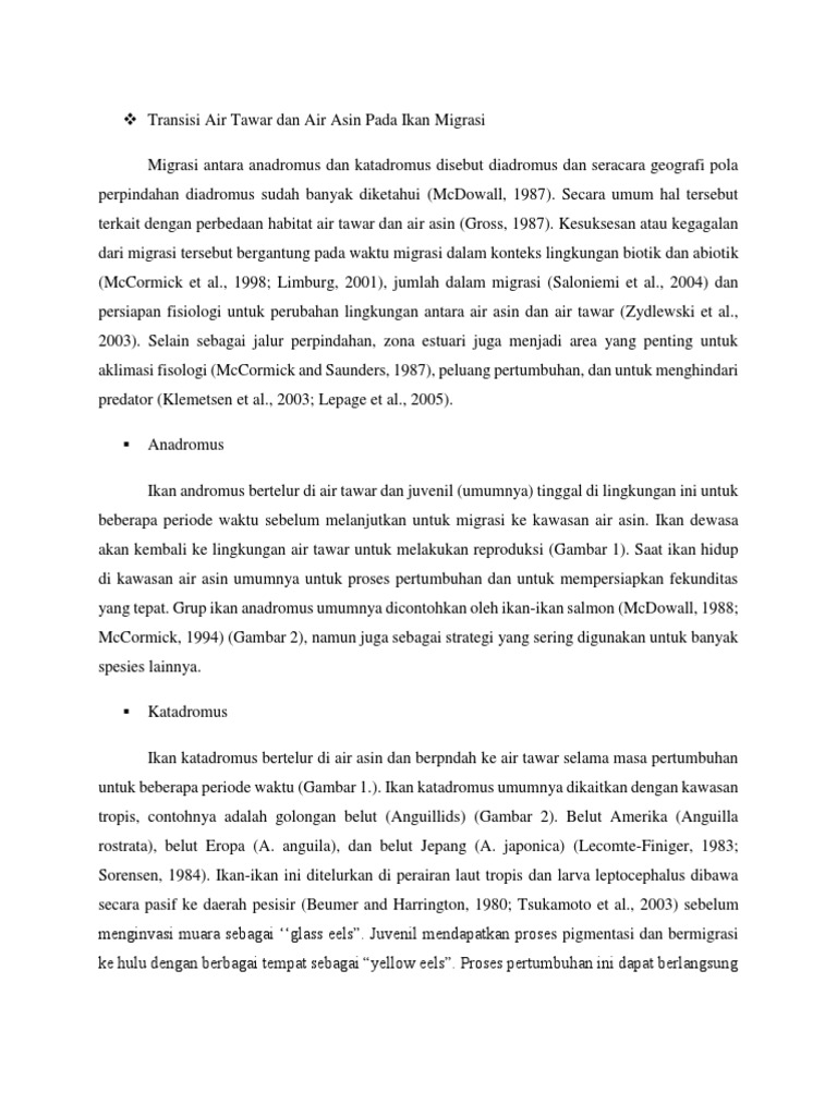 Ekofiswan - Anadromus Dan Katadromus | PDF