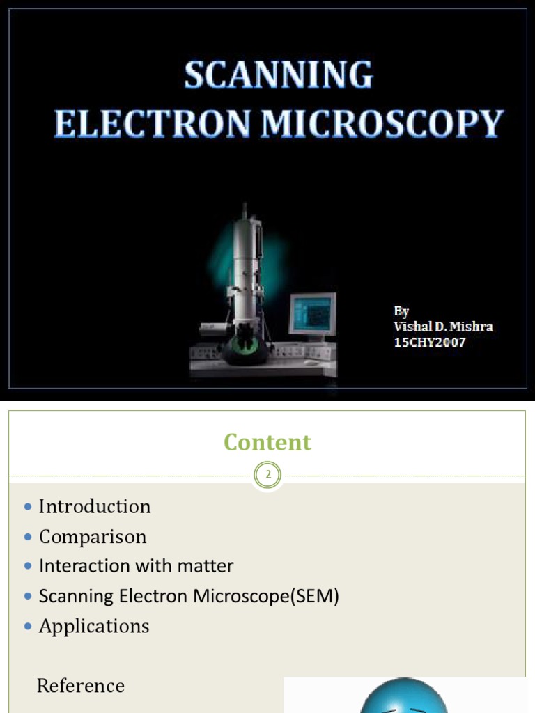 Scanning Electron Micros | PDF | Microscope | Electron Microscope