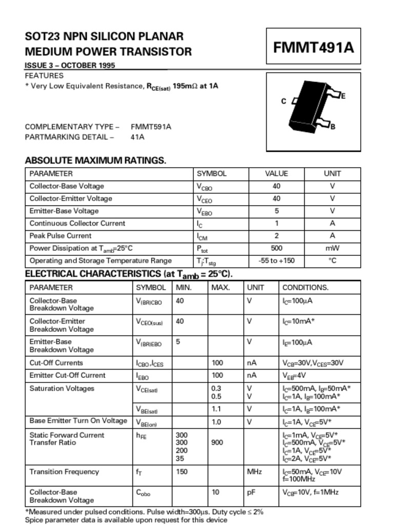 41A Transistor | PDF | Bipolar Junction Transistor | Semiconductors