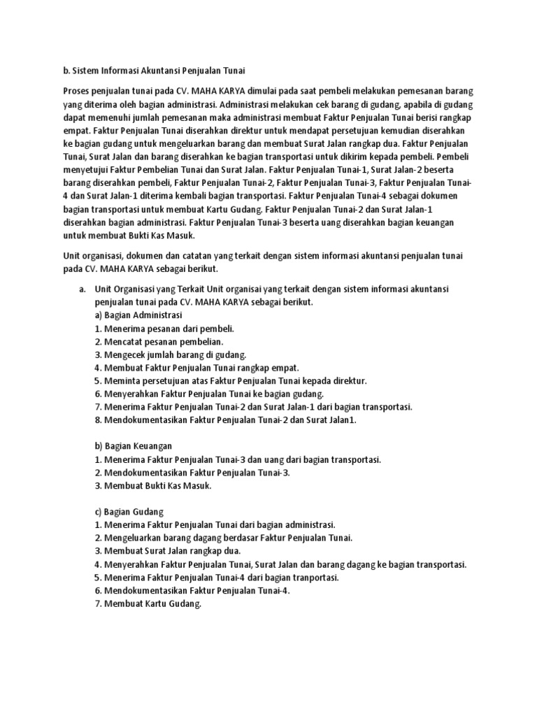 Contoh Soal SIA 1 | PDF