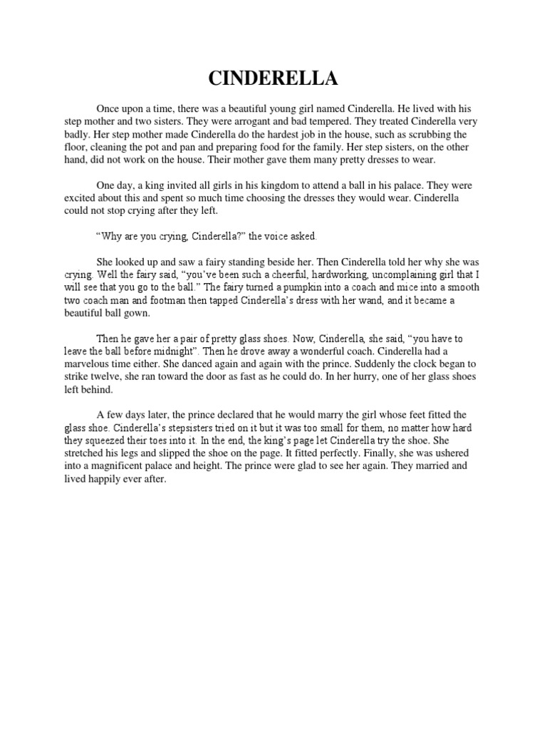 Materi Narrative Text | PDF | Cinderella