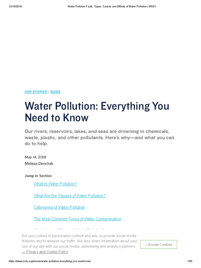Water Pollution Facts, Types, Causes and Effects of Water Pollution ...