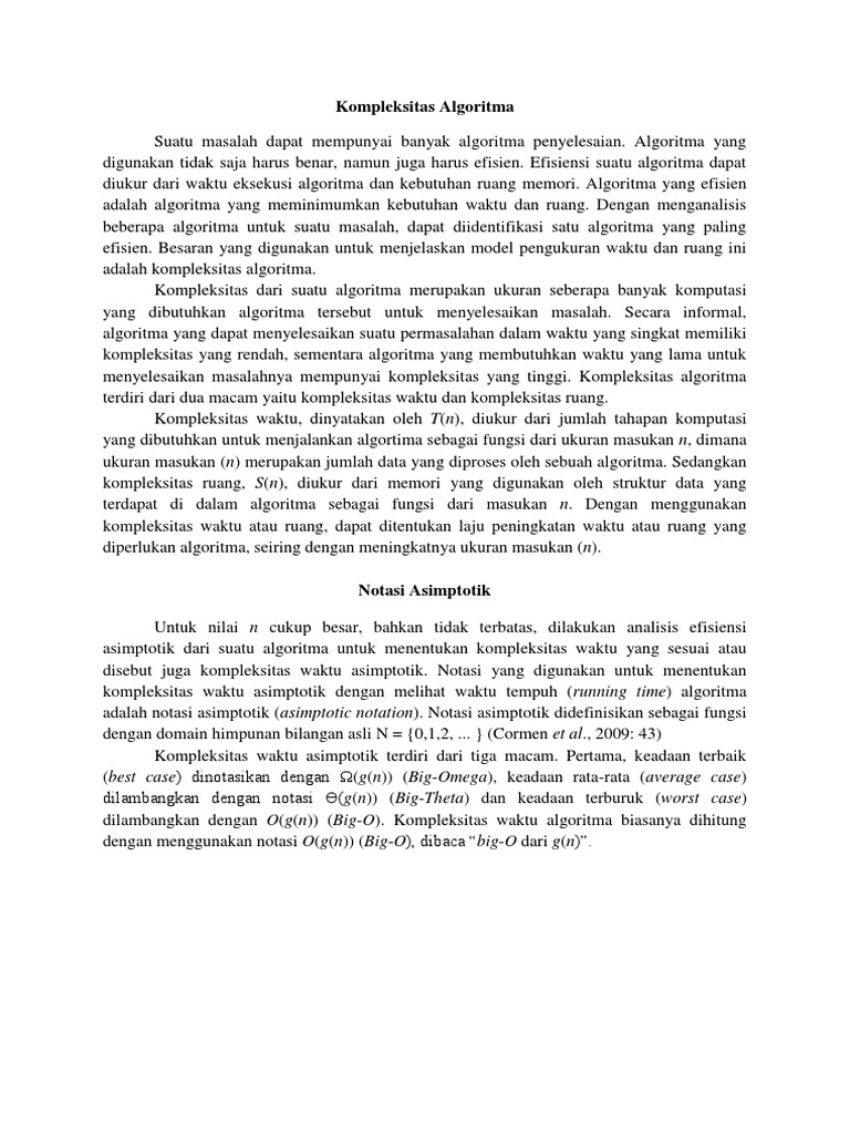 Kompleksitas Algoritma | PDF