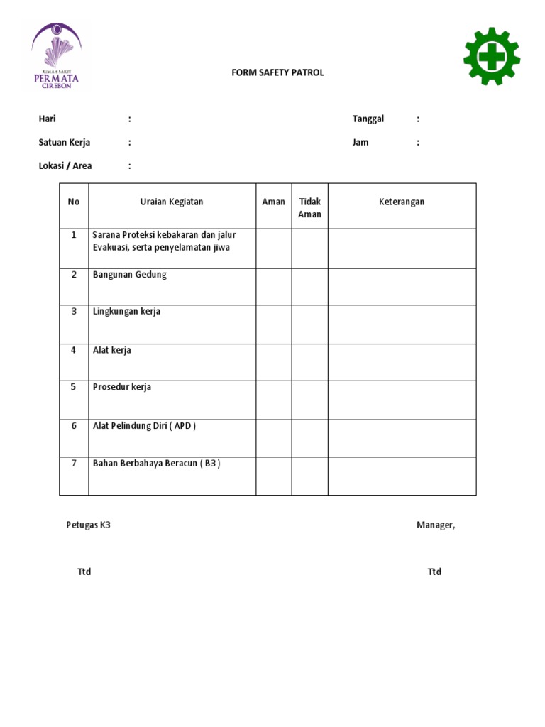 Form Safety Patrol | PDF