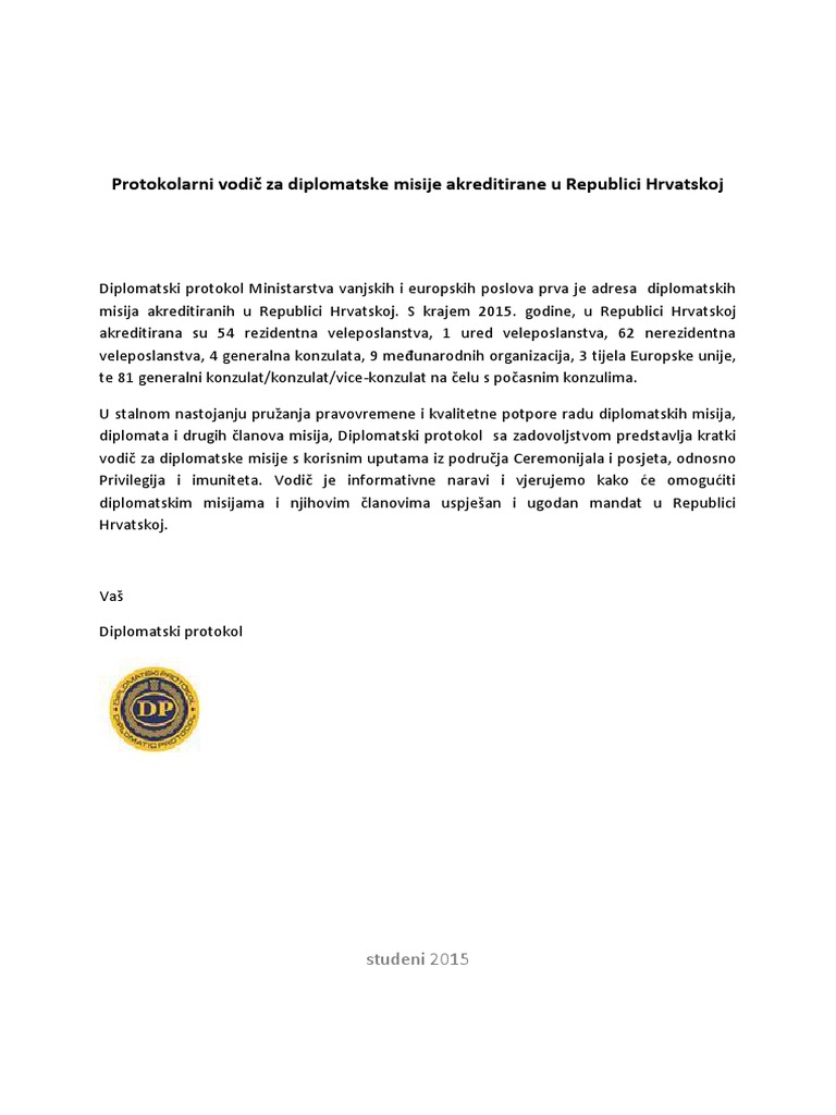 Protokolarni Vodic | PDF