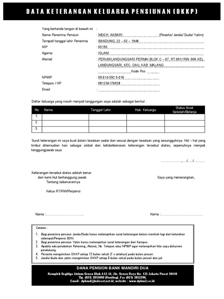 Yang Bertanda Tangan Di Bawah Ini | PDF