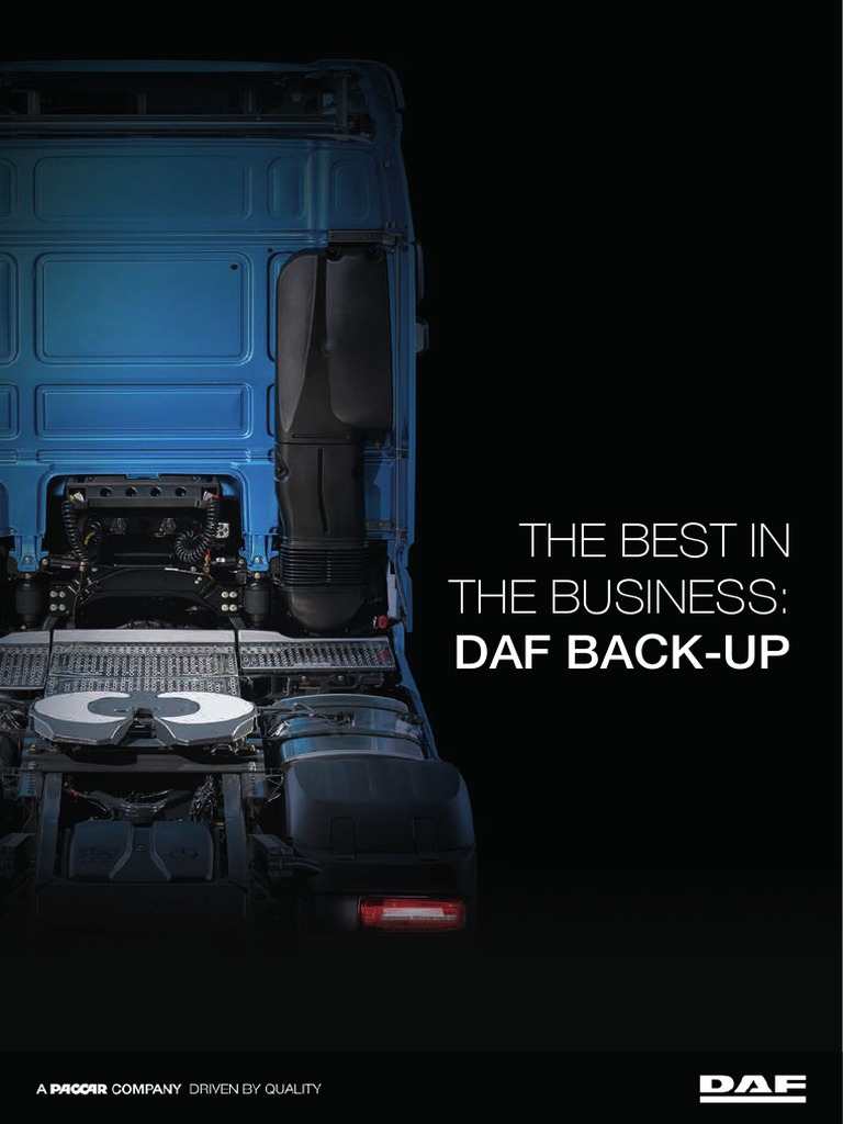 DAF Back Up Brochure Uk | PDF | Truck | Reliability Engineering