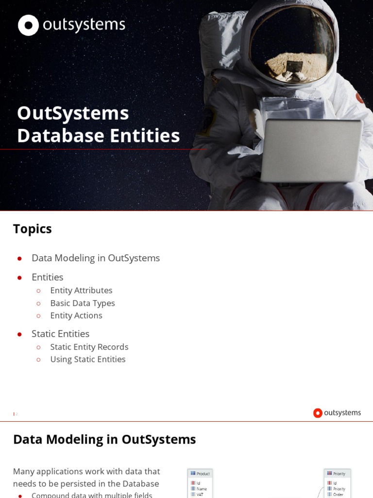 OutSystems Database Entities Guide | PDF | Data Type | Databases