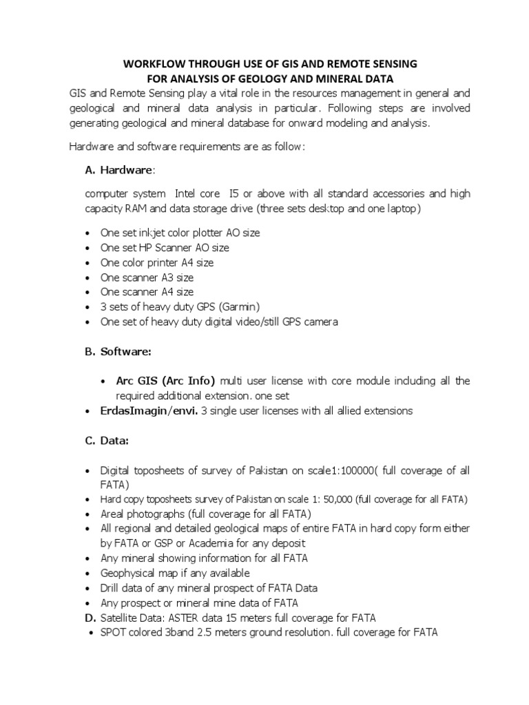 GIS Workflow For Mineral Exploration | PDF | Geographic Information ...