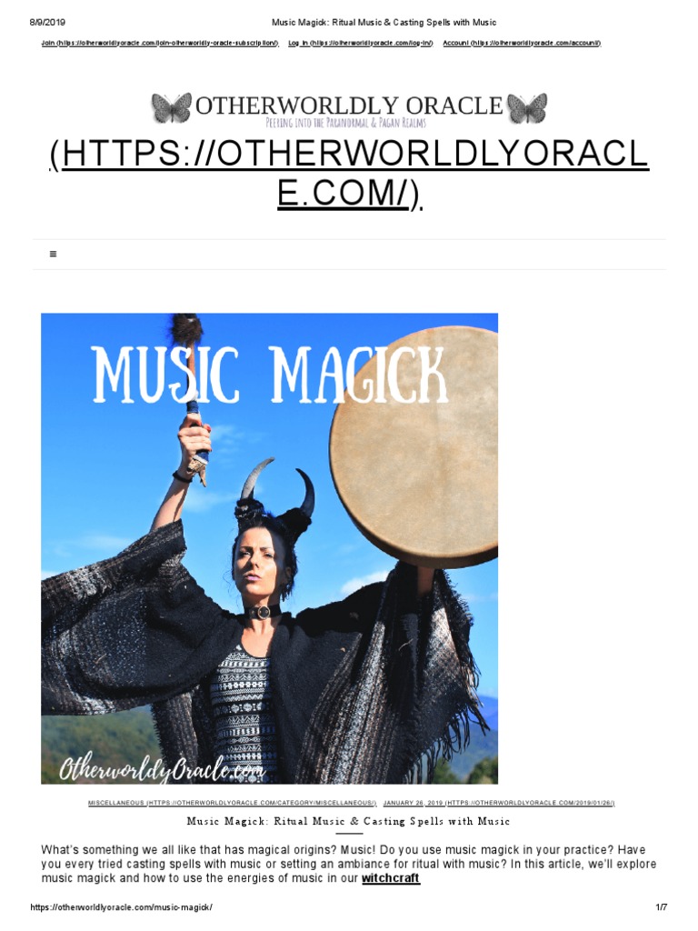 Music Magick - Ritual Music & Casting Spells With Music | PDF ...