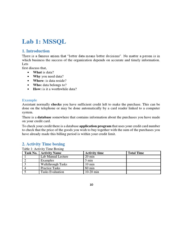 Dblab 1 Pdf Databases Data Management