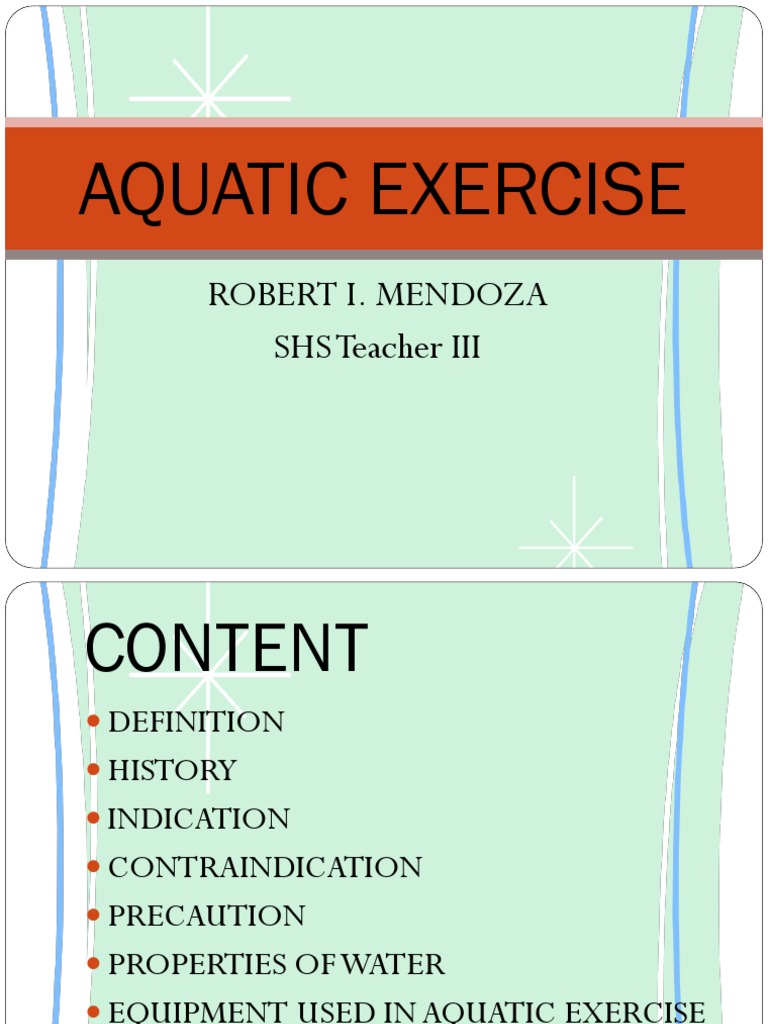 Aquatic Exercise | PDF | Friction | Buoyancy