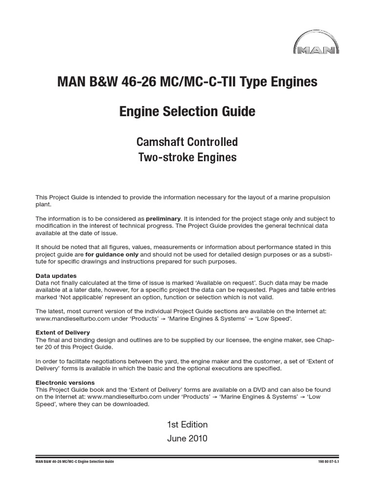 MAN B - W 46-26 MC - MC-C-TII Type Engines PDF | PDF | Turbocharger ...