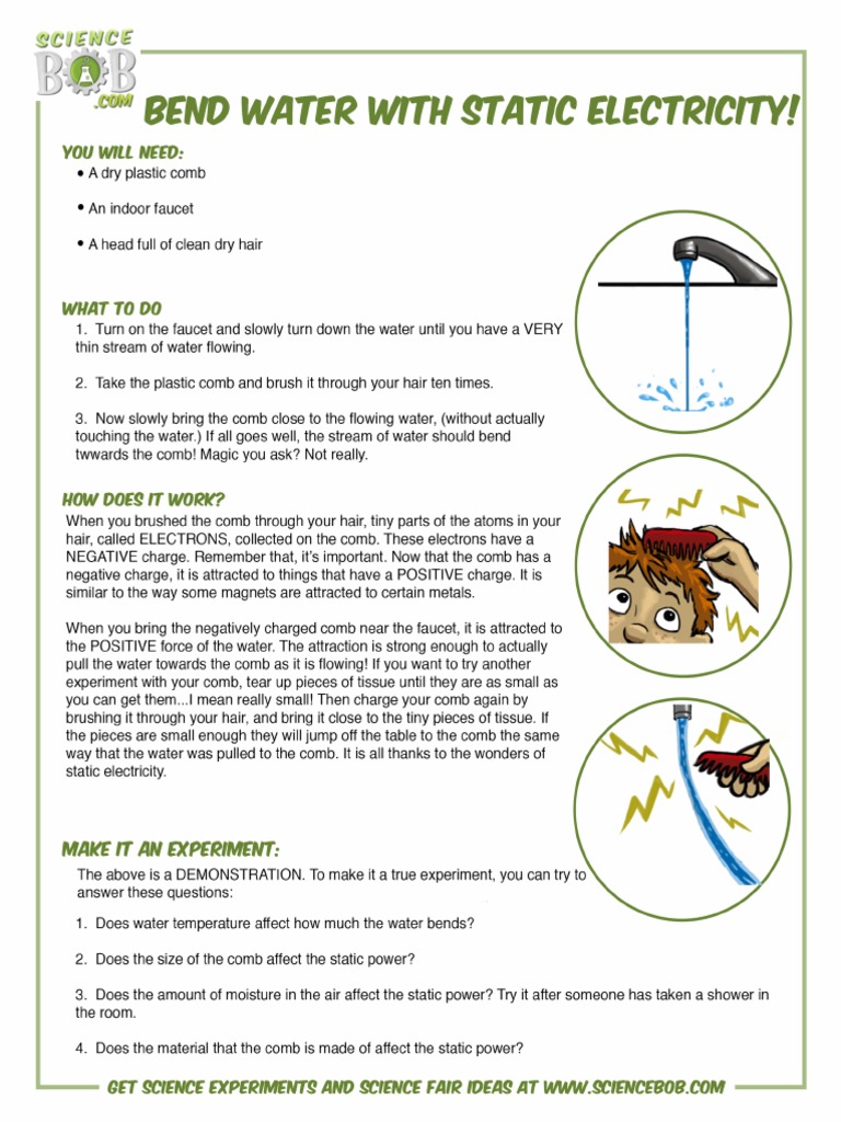 Bend Water With Static Electricity1 PDF | PDF
