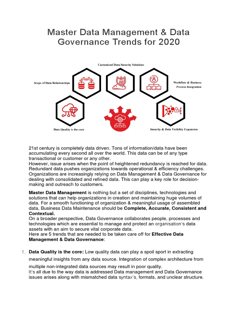 Data Governance Trends For 2020 | PDF | Data Quality | Business Process
