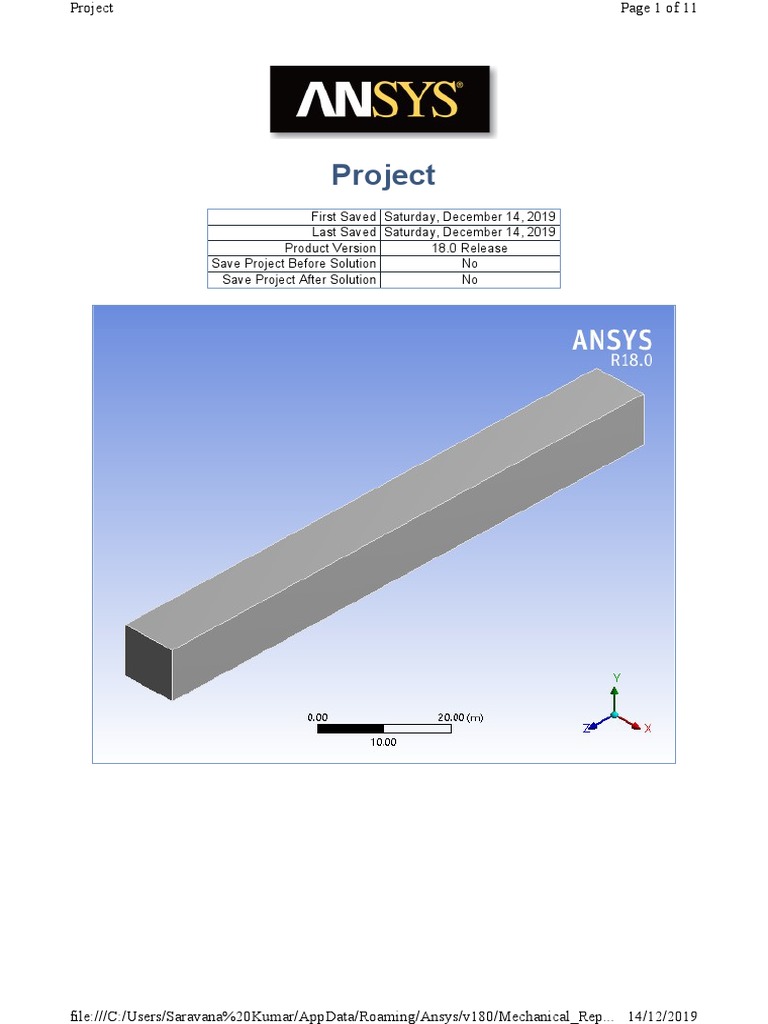 ANSYS Static Structural Analysis | PDF | Ultimate Tensile Strength ...