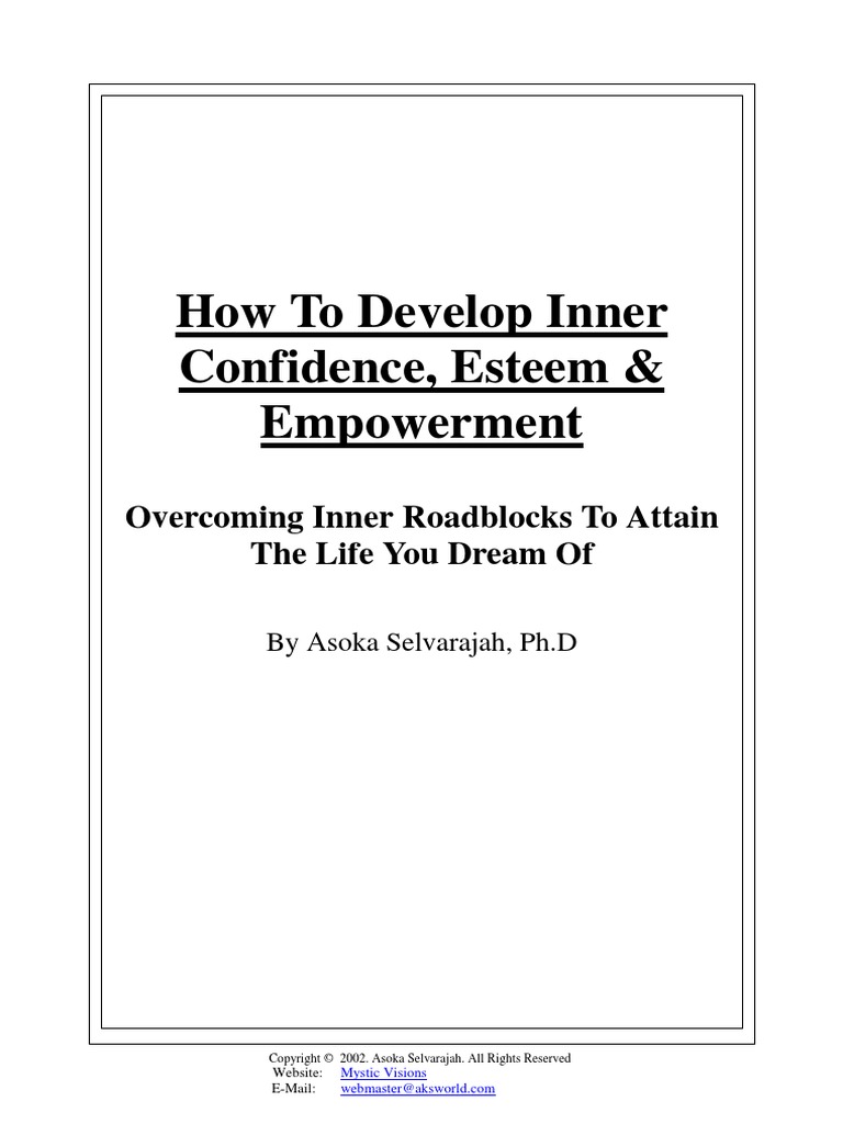 How To Develop Inner Confidence PDF | PDF | Goal | Goal Setting