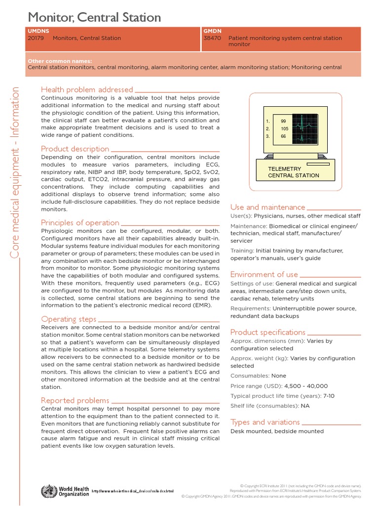 Monitor Central Station PDF | PDF | Monitoring (Medicine) | Medicine