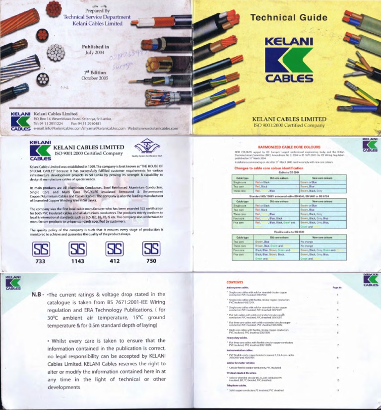 Kelani Cables Technical Guide21516810912 Pdf Alternating Current Electrical Conductor