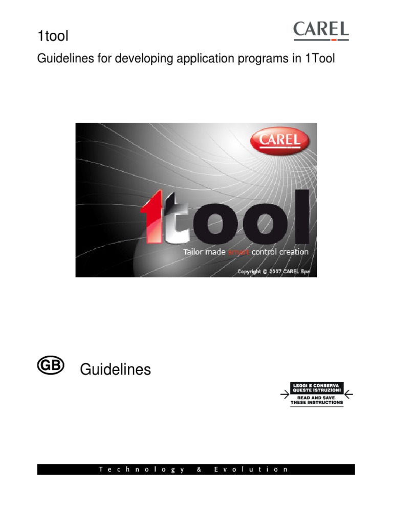 Carel 1tool Guidelines Eng | PDF | Letter Case | Parameter (Computer Programming)