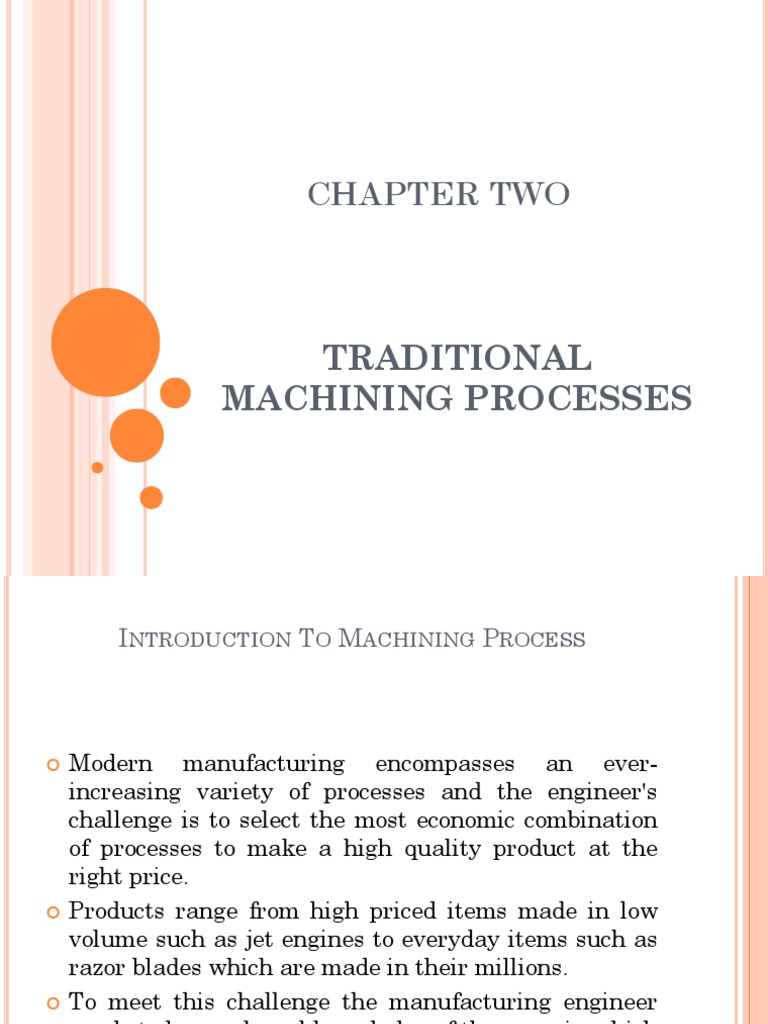 Traditional Machining Processes | PDF | Machining | Metalworking