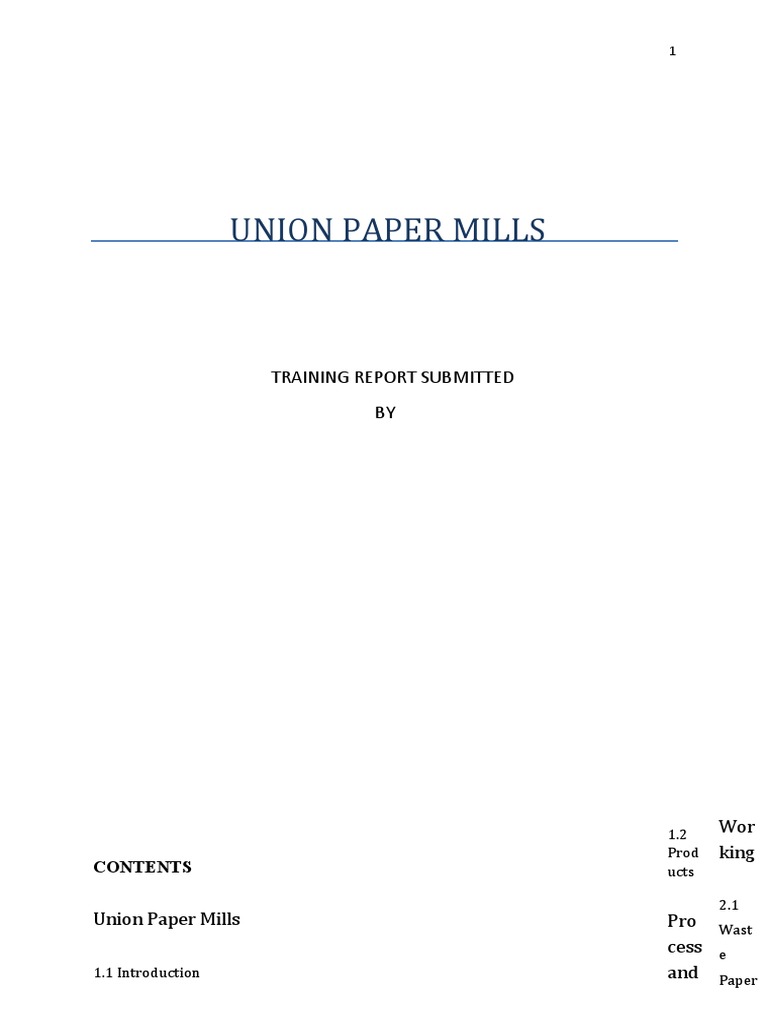 Union Paper Mills | PDF | Pump | Paper
