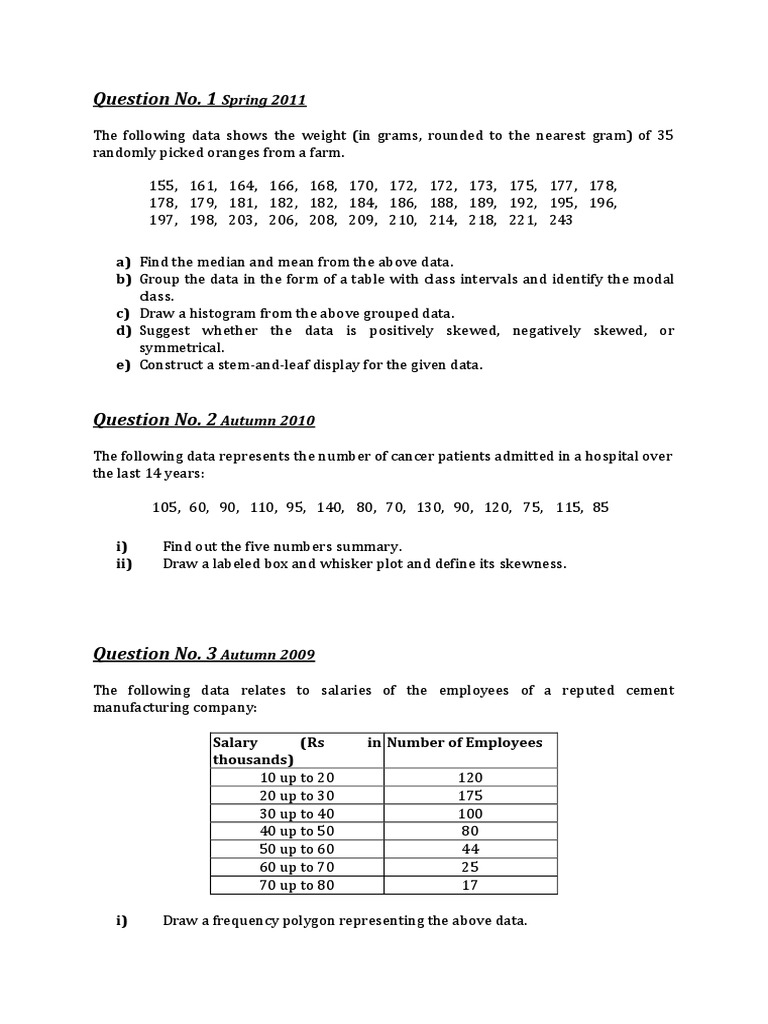 Averages (Chapter 12) Questions | PDF | Standard Deviation | Arithmetic ...