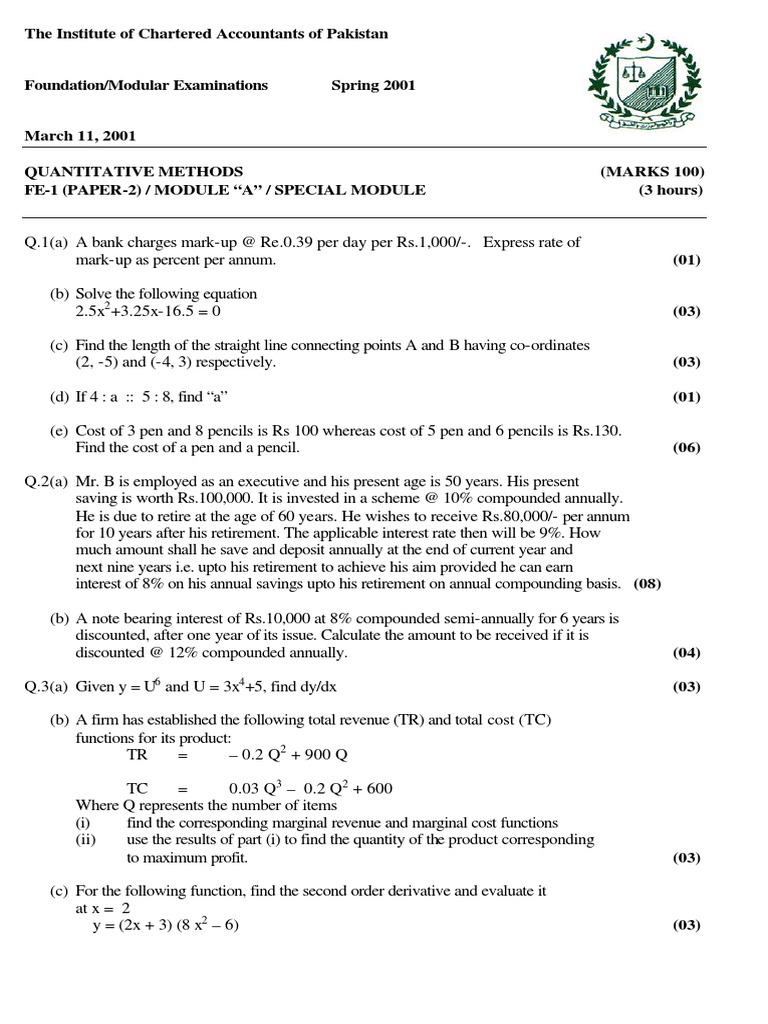 Complete Pastpaper | PDF | Confidence Interval | Standard Error
