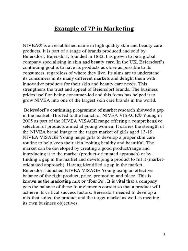 Example of 7P in Marketing | PDF | Pricing | Retail