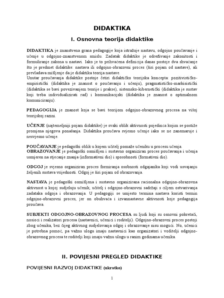 Didaktika Skripta | PDF