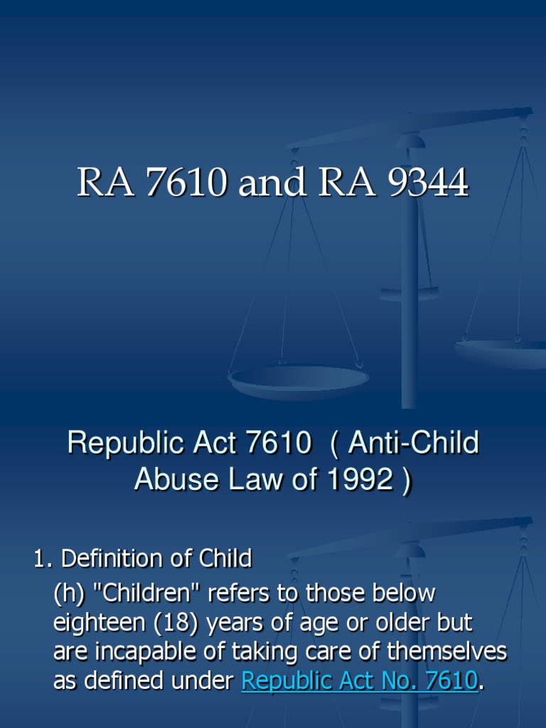 Ra 7610-9344 | PDF | Government And Personhood | Government
