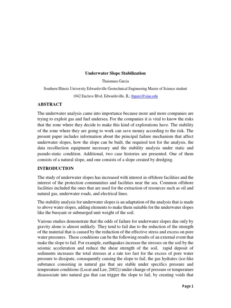 Underwater Slope Stabilization 2 | PDF | Soil Mechanics | Geotechnical ...