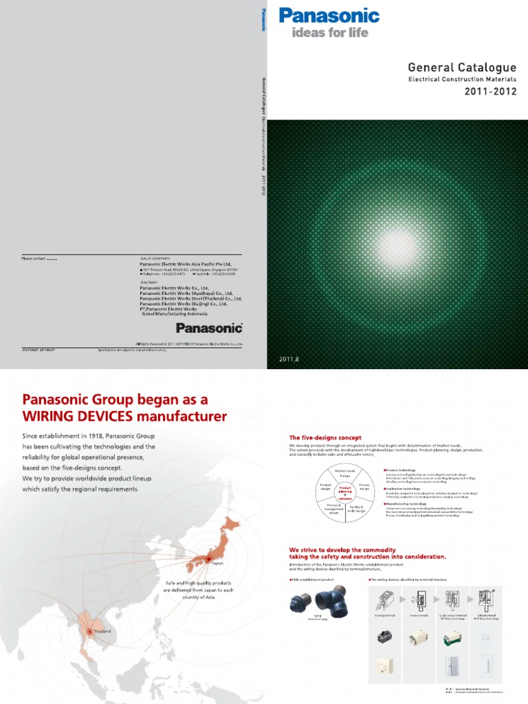 Panasonic Wide Series Wiring Devices | PDF | Components | Electrical ...