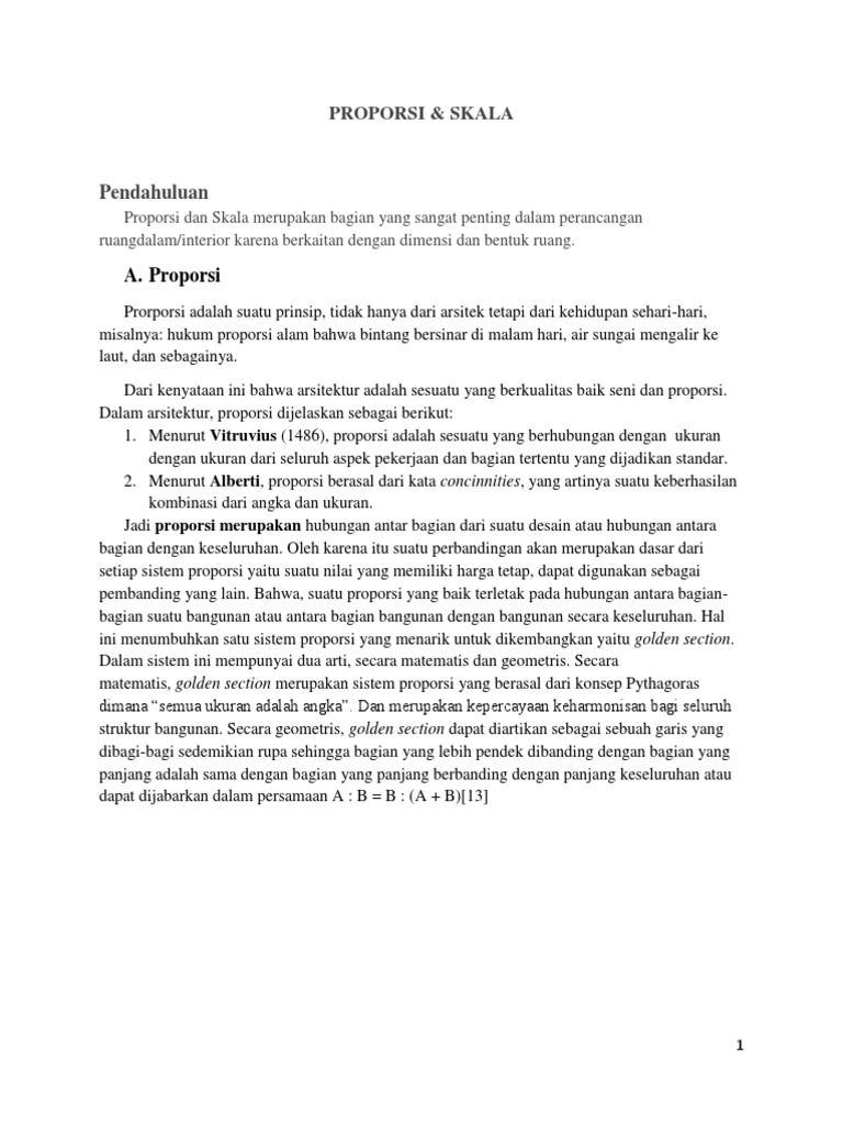 Proporsi Dan Skala | PDF | Seni | Sains & Matematika