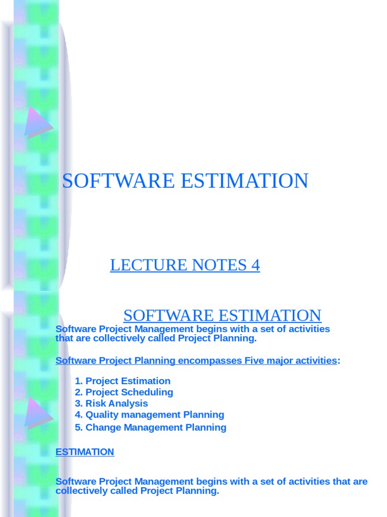 Software Estimation for Managers | PDF | Software Development ...