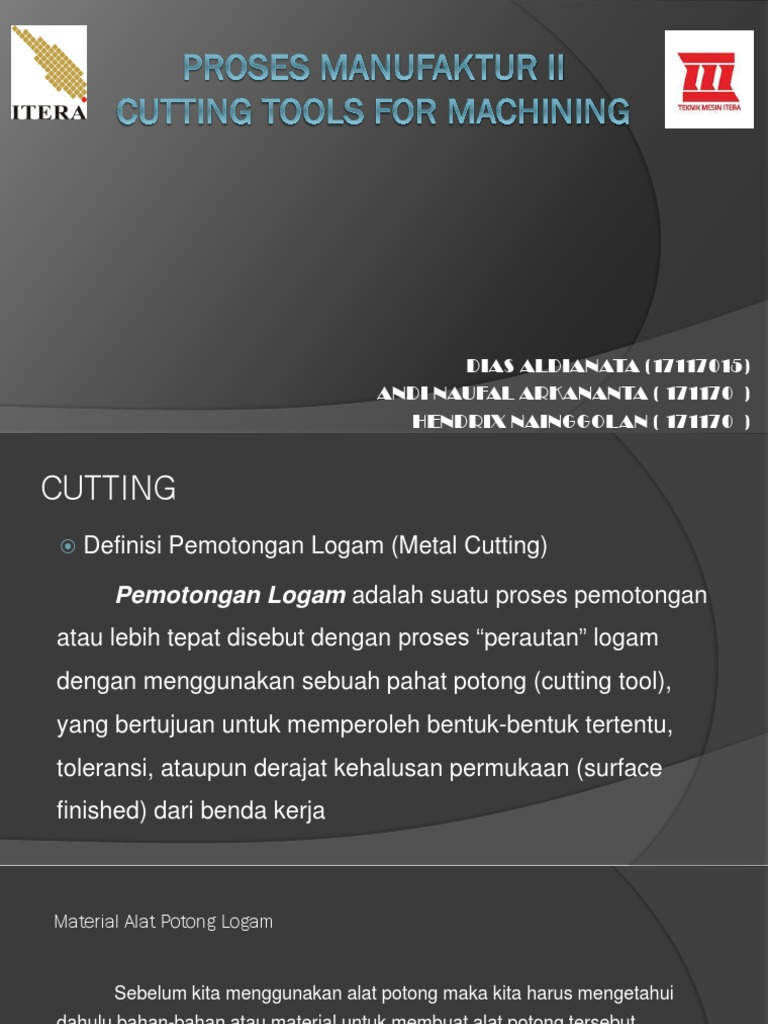 Proses Manufaktur Cutting | PDF