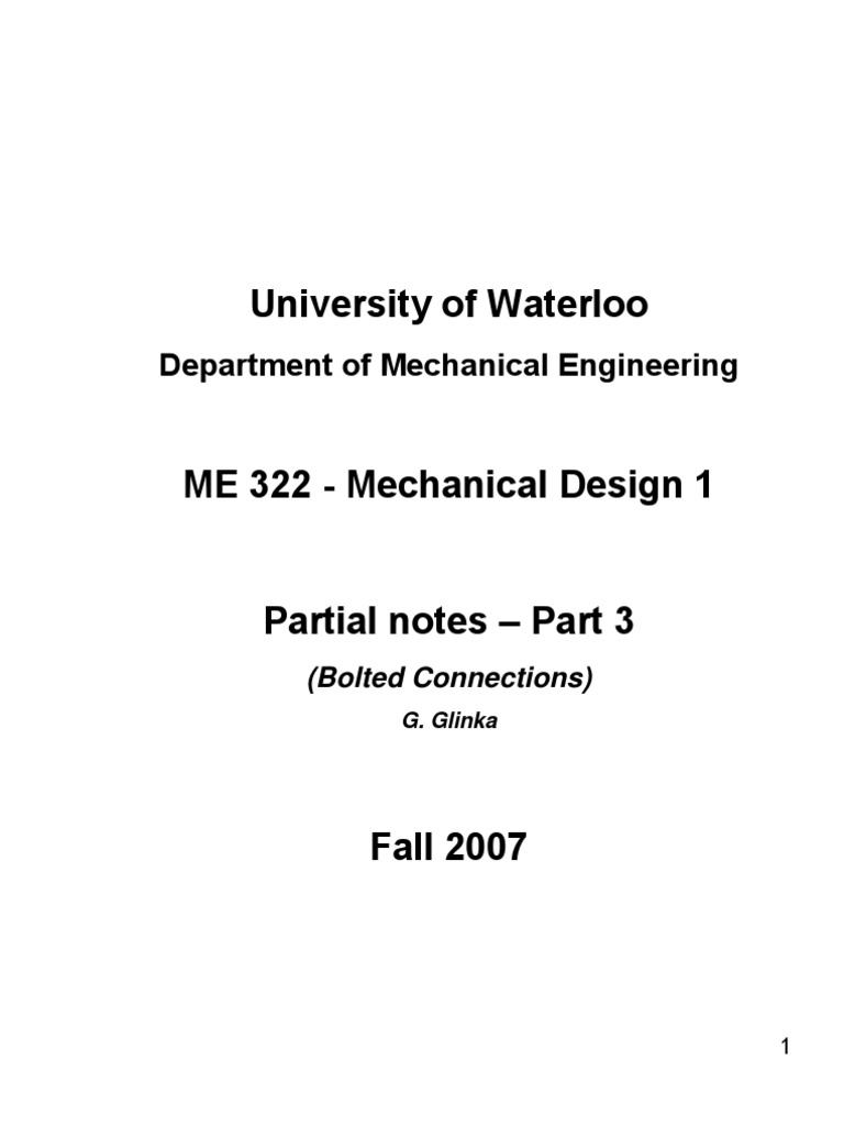 Machine Design - Bolts | PDF | Screw | Nut (Hardware)