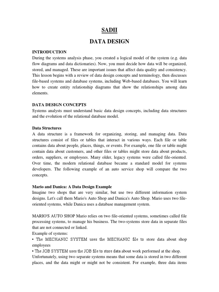 Data Design | PDF | Scalability | Databases