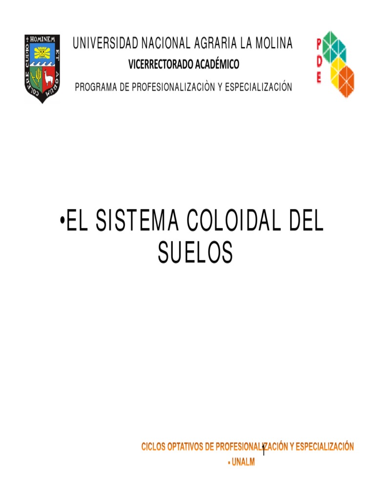 04 Tema 4. Sistema Coloidal | PDF | Coloide | Arcilla