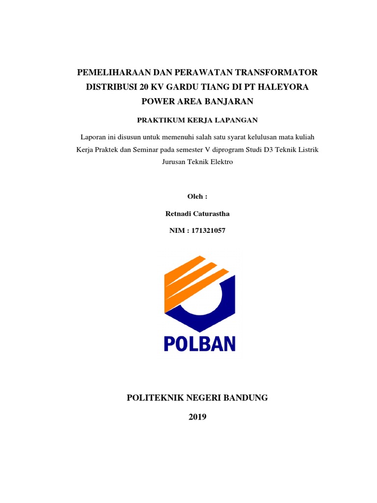 Pemeliharaan Trafo Gardu Tiang PT Haleyora | PDF | Teknologi & Rekayasa | Bisnis