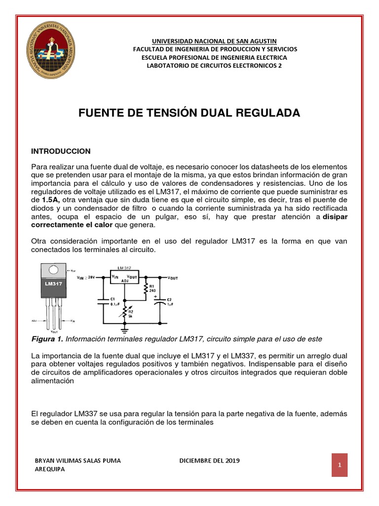 Fuente Dual1 | PDF | voltaje | Rectificador