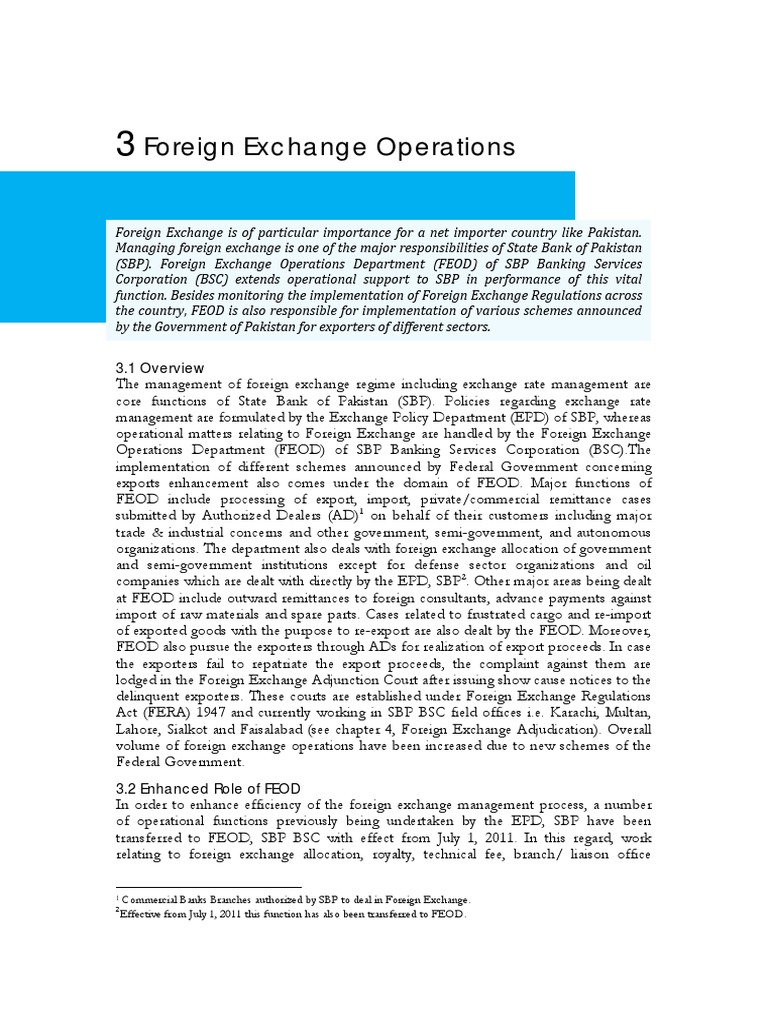 Managing Pakistan's Foreign Exchange: An Overview of the Operations and ...