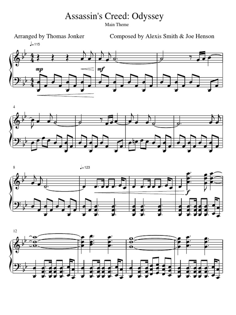 Odyssey Main Theme Sheet Music | PDF