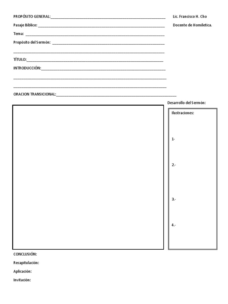 Bosquejo para Llenar 2019 | PDF