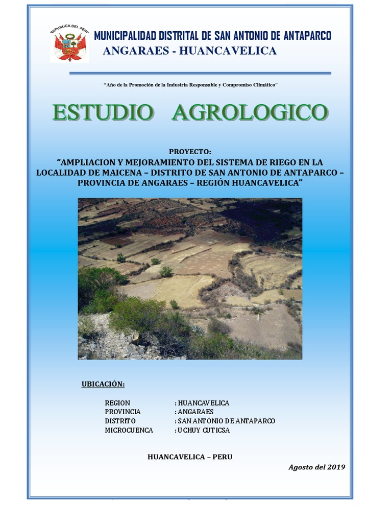 15.2 Estudio Agrologico | PDF | Aguacate | Riego