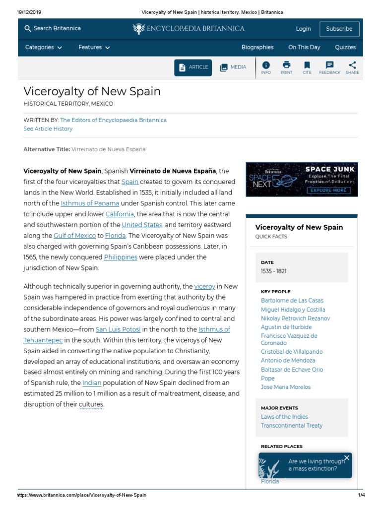 Viceroyalty | PDF | New Spain | European Colonization Of The Americas