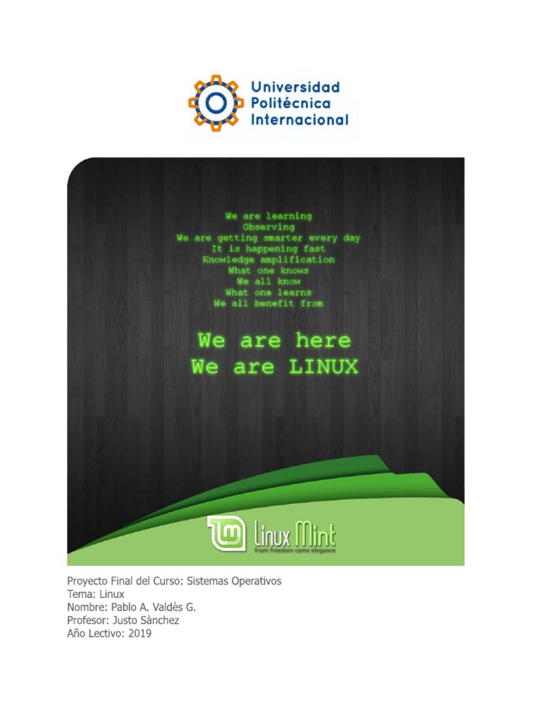 Proyecto Final Linux | PDF | Sistema de archivos | Archivo de computadora