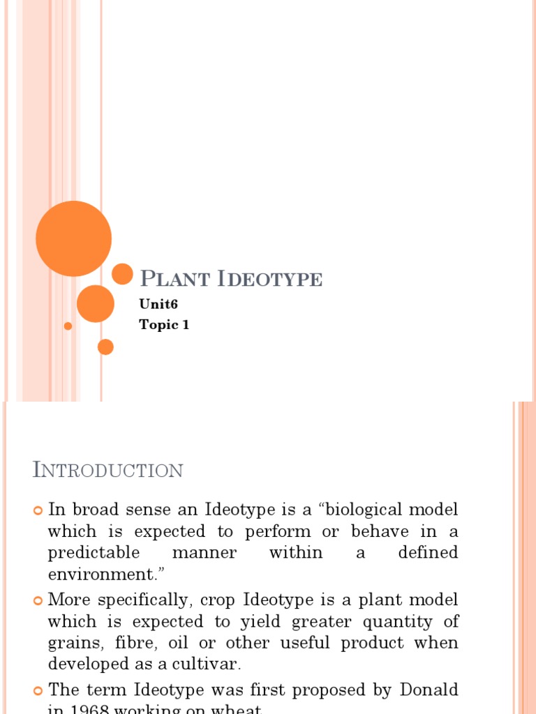 Plant Ideotype | PDF | Plant Breeding | Phenotypic Trait